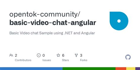 Github Opentok Community Basic Video Chat Angular Basic Video Chat Sample Using Net And Angular