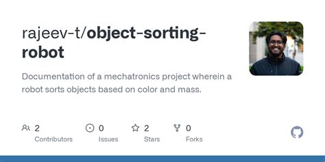 Github Rajeev Tobject Sorting Robot Documentation Of A Mechatronics Project Wherein A Robot