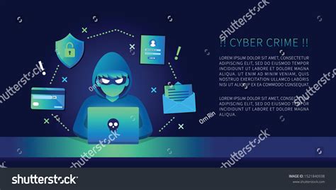 hacker laptop computer stealing confidential data stock vector royalty