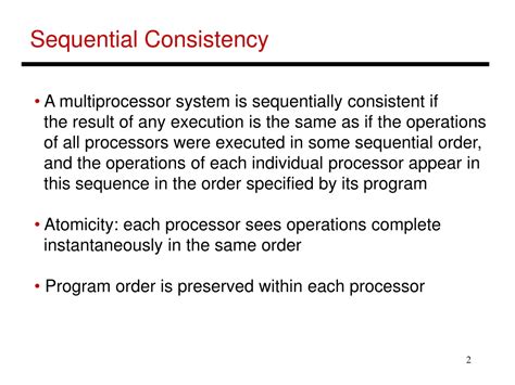 Ppt Sequential Consistency Models In Multiprocessor Systems