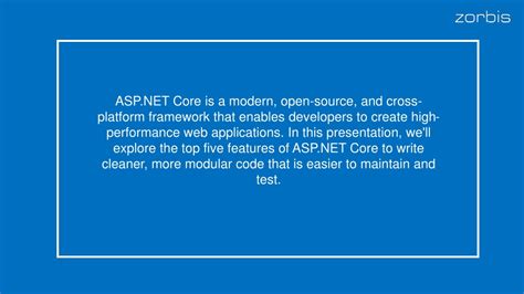 PPT Best Asp Net Core Features To Know And Employ In PowerPoint Presentation ID