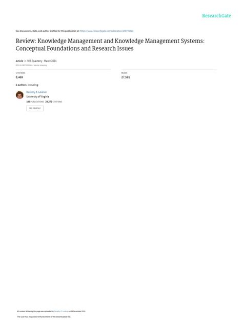 Review Knowledge Management And Knowledge Manageme Download Free Pdf
