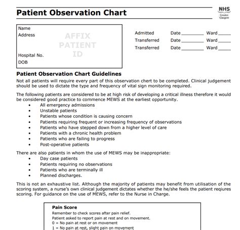 6 Free Printable Medical Chart Samples