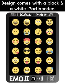 Emoji Exit Ticket Poster And Bulletin Board Set Erintegration