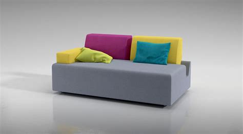 Modern Color Block Couch 3d Model Cgtrader