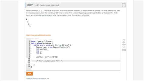 Solved Print Numbers 0 1 2 UserNum As Shown With Each Chegg Com