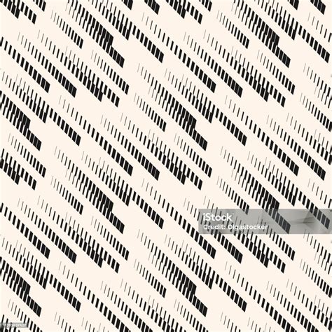 Geometric Seamless Pattern With Diagonal Fade Lines Tracks Halftone Stripes Stock Illustration