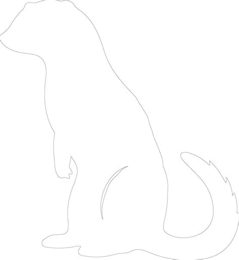 Ai Generated Mongoose Outline Silhouette 40544296 Vector Art At Vecteezy