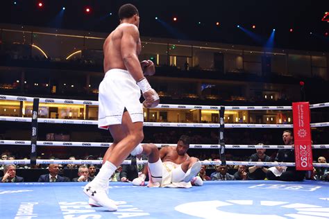 Watch Brutal Moment Anthony Joshua Knocks Out Francis Ngannou With