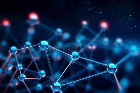 Abstract Representation Of Interconnected Data Nodes Digital Matrix Binary Code Transmission