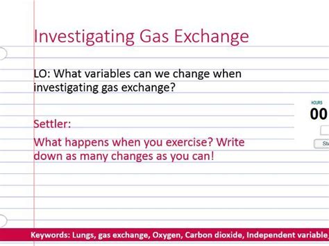 Investigating Gas Exchange Teaching Resources