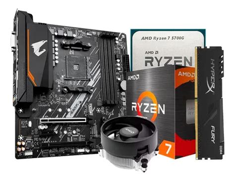 Kit Upgrade Ryzen 7 5700g B550 Aorus 32gb Ddr4 Cooler Cor Preto Mercadolivre