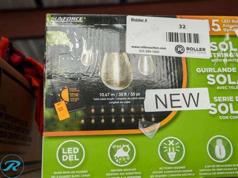 Sunforce Solar String Lights Roller Auctions