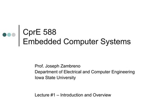 Lect 01pptthe Technology Of Embedded Computer Ppt