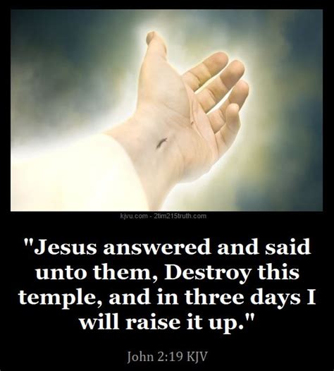 2 Timothy 2 15 Truth Verse Of The Day John 2 19 Kjv