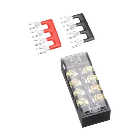 Other Tools 600v 15a Dual Rows 4 Position Screw Terminal Strip Red