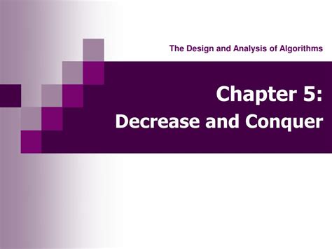 ppt chapter 5 decrease and conquer powerpoint presentation free