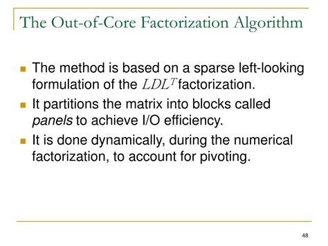 Ppt An Out Of Core Sparse Symmetric Indefinite Factorization Method