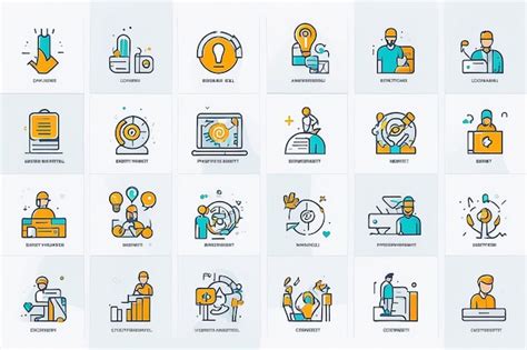 Employee Benefit Editable Stroke Outline Icons Set Isolated On White