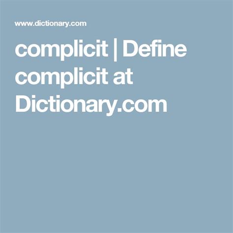 Complicit Define Complicit At English Words Words