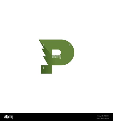 Pine Letter P Logo Pine Tree Logo Design Stock Vector Image And Art Alamy