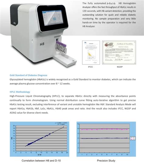Hba C Hplc Analyser Hemoglobin A C Analyzer High Performance Hospital Clinical Lab Medical