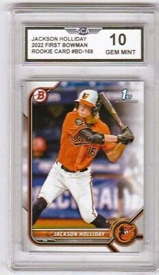2022 Bowman Jackson Holliday Rookie Baseball Card Baltimore Orioles Ss Ebay
