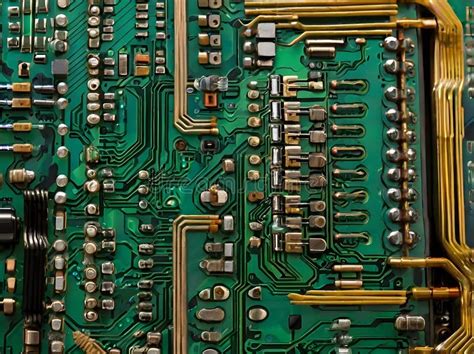 Futuristic Circuit Board Urban Technology Integration Ai Generative Image Stock Illustration