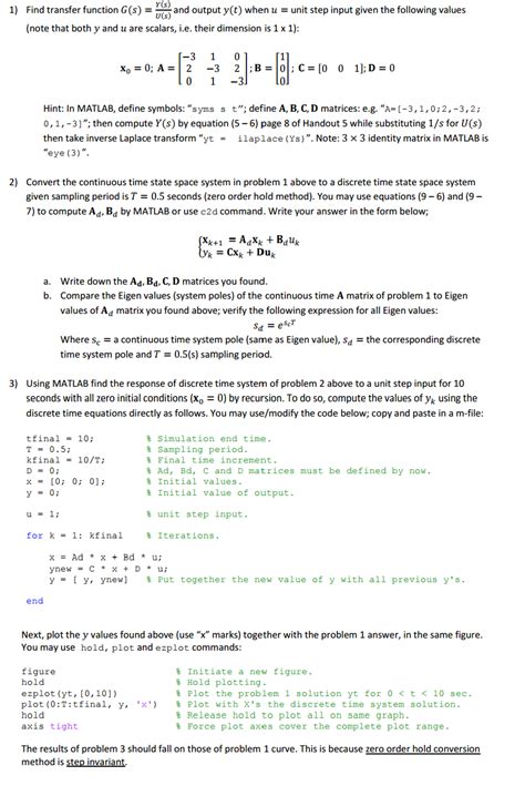 find transfer function g s y s u s and output