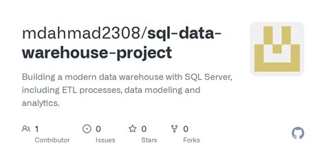 Github Mdahmad2308sql Data Warehouse Project Building A Modern Data Warehouse With Sql