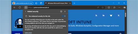 All About Microsoft Intune Tightening Browser Security With Enhanced Security Mode In