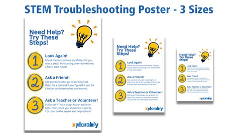 Free Troubleshooting Poster For Stem Steam And Maker Events Xplorably