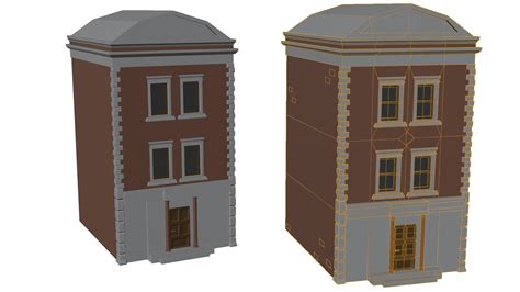 City Buildings Low Poly Blender Market