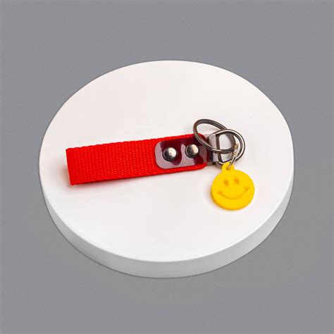 Jual Gantungan Kunci Webbing Bag Charms Keychain Tassel Akrilik Smile