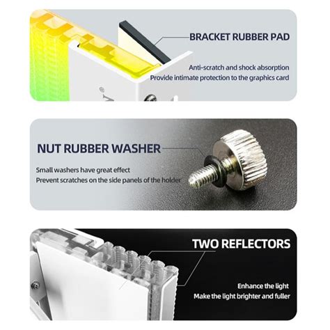 Coolmoon Cm Gh2 Vertical Gpu Support Bracket Colorful 5v Rgb Bracket Computer Graphics Video