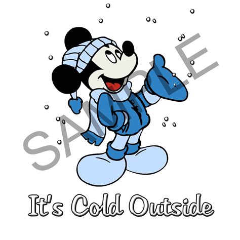 Mickey Mouse Cold Outside Etsy