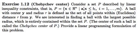 solved consider a set p described by linear inequality