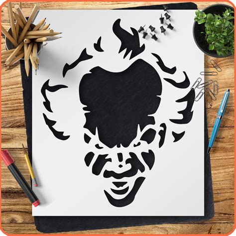 Scary Clown Stencil