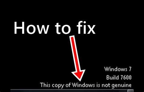 FIXED This Copy Of Windows Is Not Genuine Build 7601 7600 On Windows 7