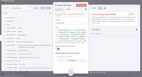 Basic LLM Chain Issue Parameter Text Is Required Questions N N
