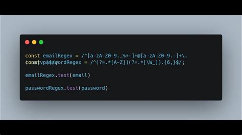 Bài 18 Validate Email Và Password Trong Javascript Sử Dụng Regex Youtube