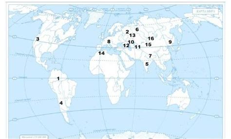Назовите крупные формы рельефа обозначенные на контурной карте цифрами 1 3 5 7 9 11 13