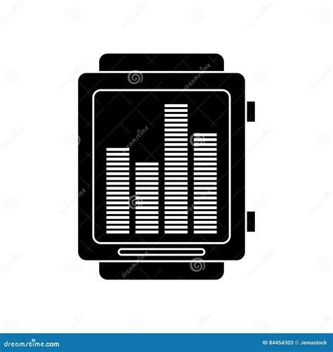 Silhouette Smart Watch Music Frecuency Stock Vector Illustration Of