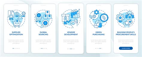 Effective Procurement Strategies Blue Onboarding Mobile App Screen