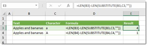 How To Count A Specific Character In A Cell Case Sensitive How To Excel