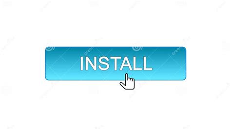 Install Web Interface Button Clicked With Mouse Cursor Blue Color