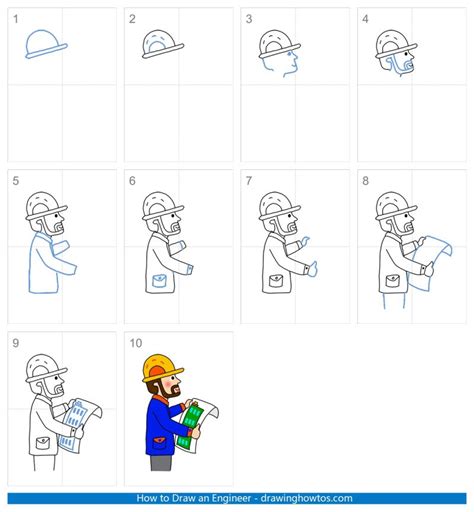 How To Draw An Engineer Step By Step Easy Drawing Guides Drawing Howtos