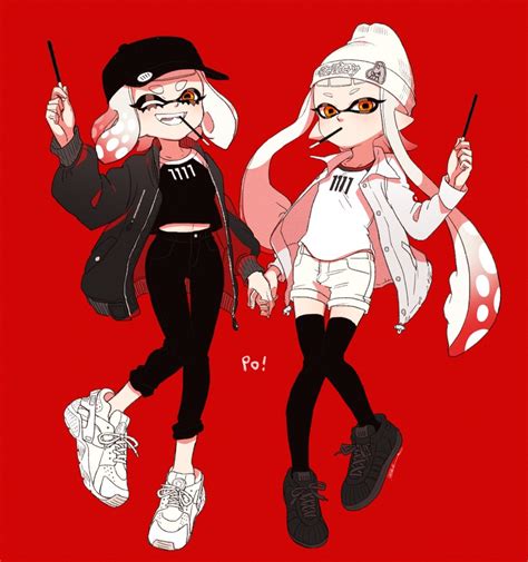 Inkling Player Character And Inkling Girl Splatoon Drawn By Yeneny Danbooru