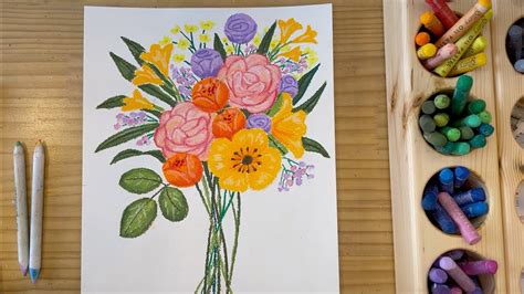 초보자를 위한 오일파스텔 꽃 그리기 Drawing Oil Pastel Flowers For Beginners Youtube