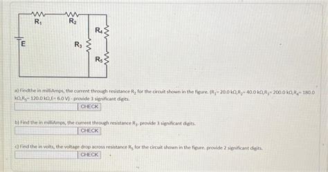 Solved A Findthe In Milliamps The Current Through
